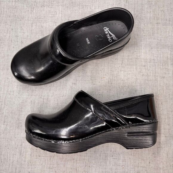 Dansko | Shoes | Dansko Professional Clogs Black Leather Women Size Eu ...